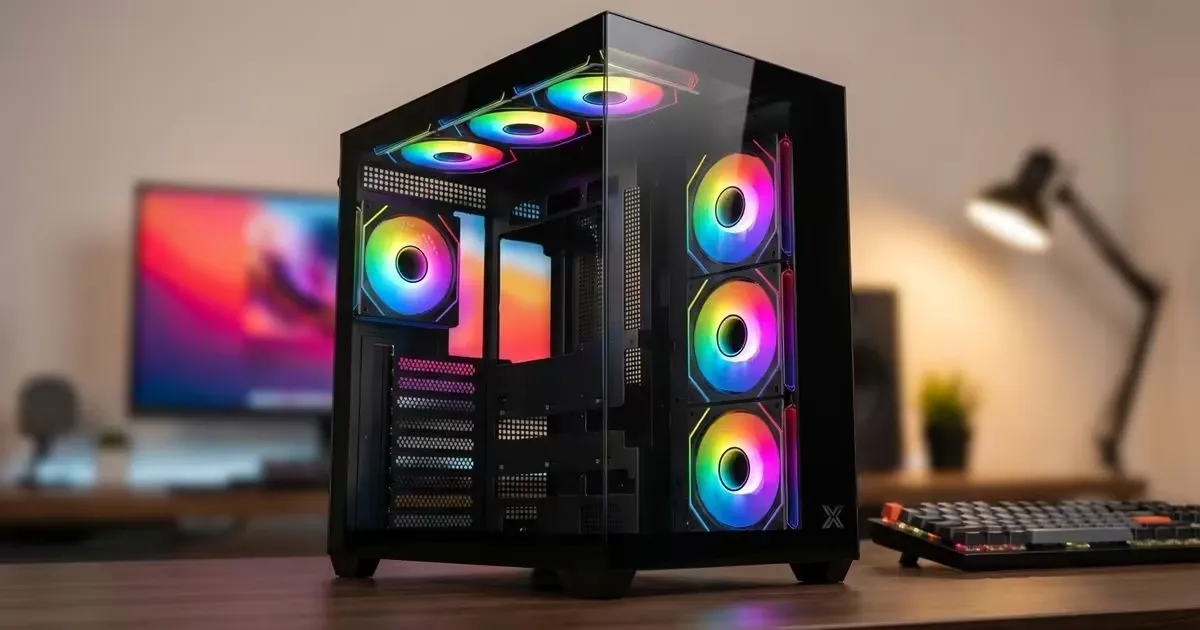 Xigmatek Aqua V Air ATX Gaming Case with 7 ARGB Fans | Evetech