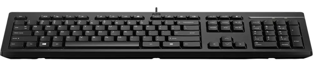 HP 125 Wired Keyboard - Reliable Black Key Input for Home & Office