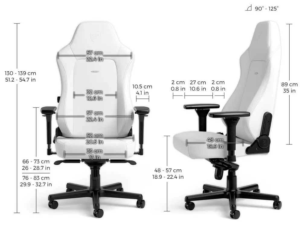 Noblechairs HERO Series Gaming Chair - White Edition | Premium Comfort ...