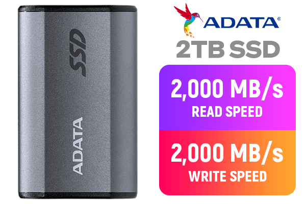 ADATA SE880 2TB SSD - High-Speed External Solid State Drive
