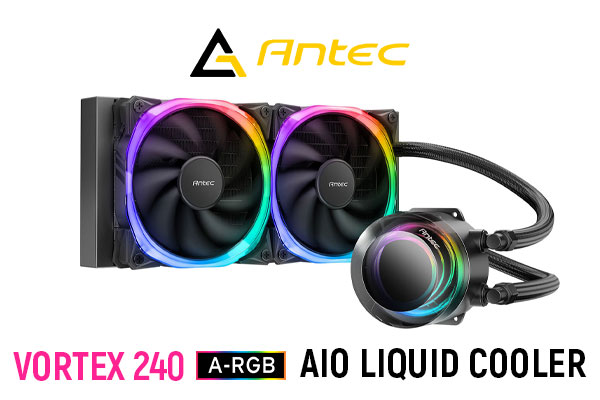 Antec Vortex 240 ARGB AIO Liquid Cooler - Superior Cooling Performance
