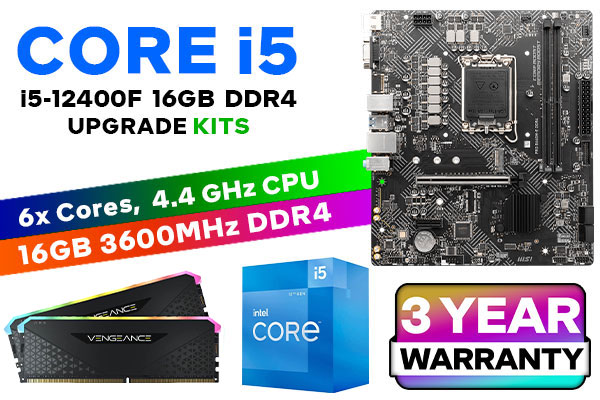Core i5 12400F PRO B660M-E D4 16GB RGB 3600MHz Upgrade Kit