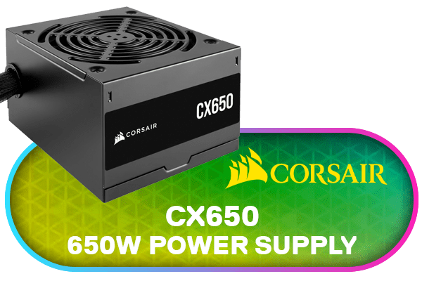 Corsair CX650 650W Power Supply - Reliable Black PSU for Gaming ...