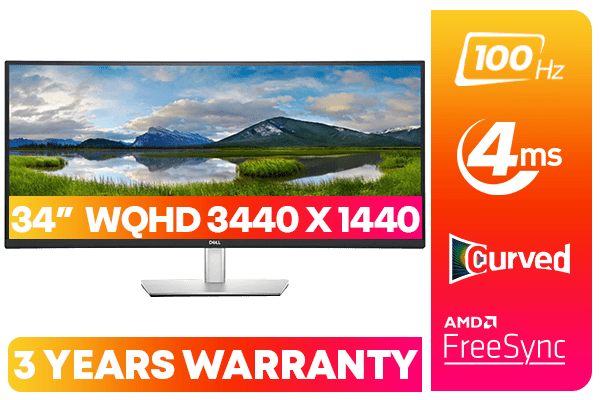 Dell S3423DWC 34" Curved Gaming Monitor - Best Deal - South Africa