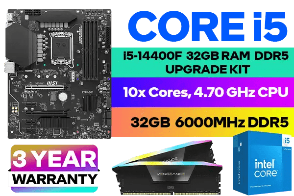Core i5 14400F Z790-S01 32GB RGB DDR5 6000MHz Upgrade Kit
