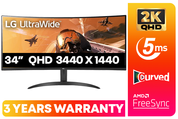 LG 34 Inch UltraWide QHD Curved Gaming Monitor - Immersive Gaming ...