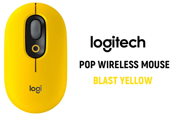 Buy Logitech POP Wireless Mouse in Blast Yellow | Stylish & Ergonomic