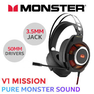 Monster Mission V1 Gaming Headset - Black