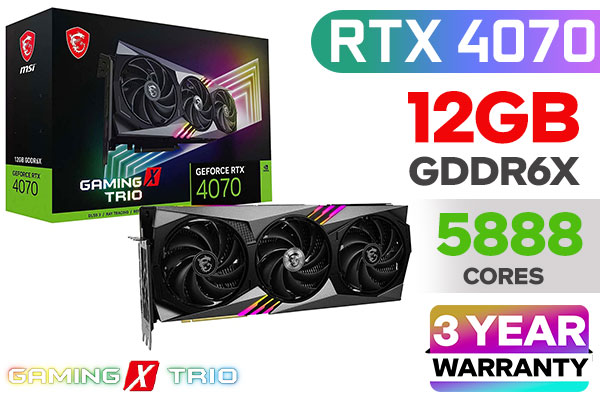 MSI GeForce RTX 4070 Gaming X Trio 12GB - Ultimate Gaming Performance