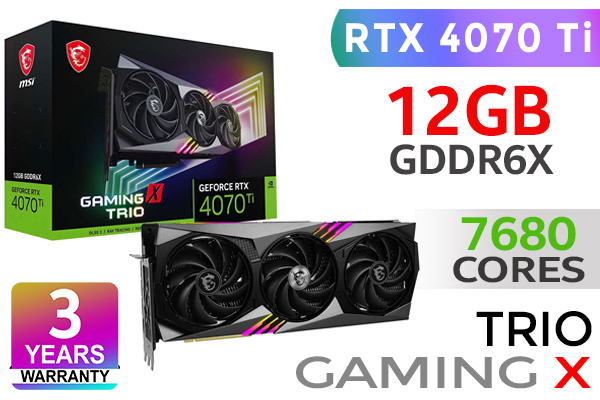 MSI GeForce RTX 4070 Ti Gaming X Trio 12GB - Best Deal - South Africa