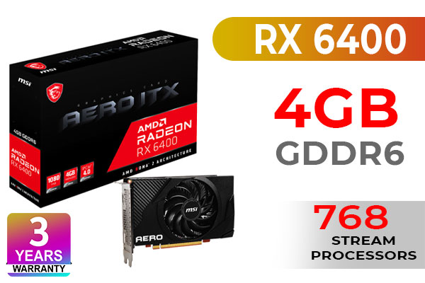 Buy MSI RX 6400 AERO ITX 4GB Graphics Card - Powerful Performance for ...