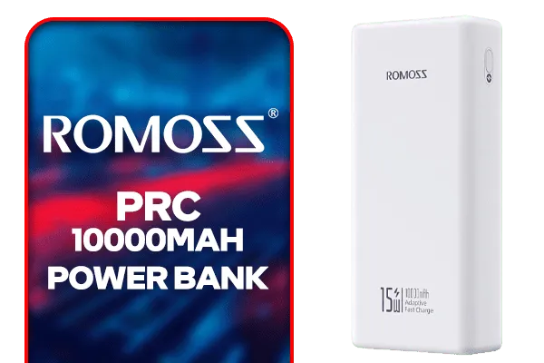 Romoss Power Bank PRC 10000mAh White - Portable Charging Solution | Evetech