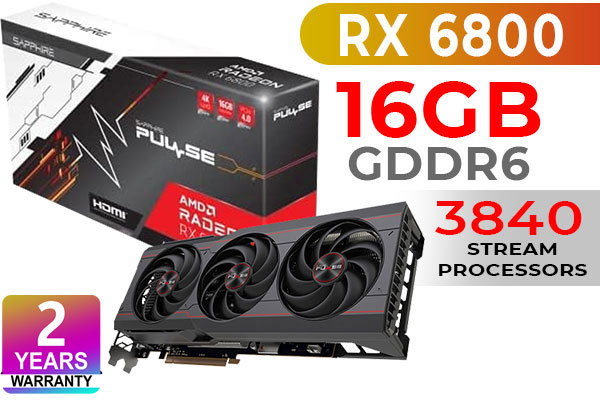 SAPPHIRE Pulse AMD Radeon RX 6800 OC 16GB GDDR6 - Unleash Gaming Power