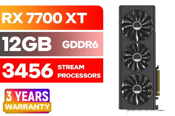 XFX Speedster QICK 319 AMD Radeon RX 7700 XT 12GB GPU - Unleash Gaming ...