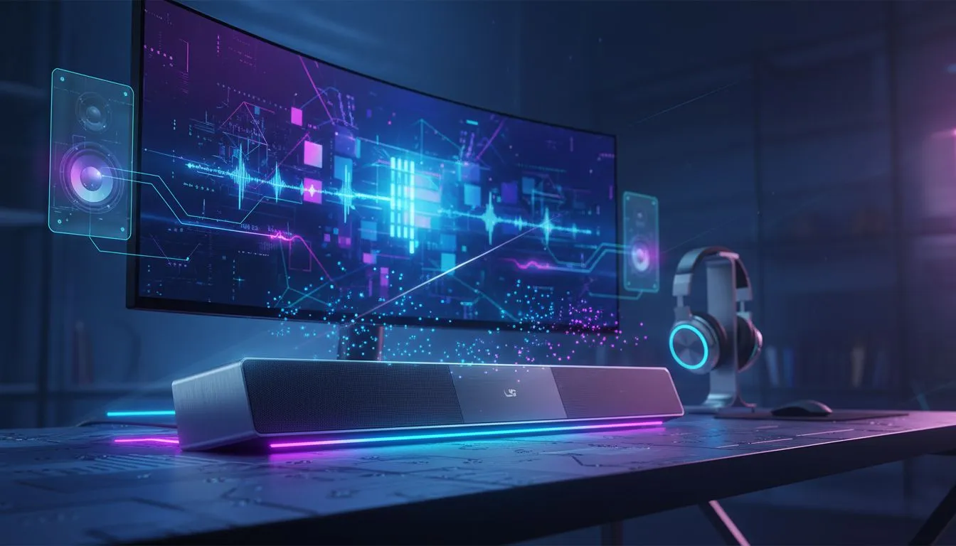 Compact PC Soundbar for Home Offices