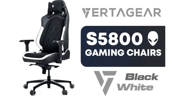 Alienware S5800 Ergonomic Gaming Chair Black White