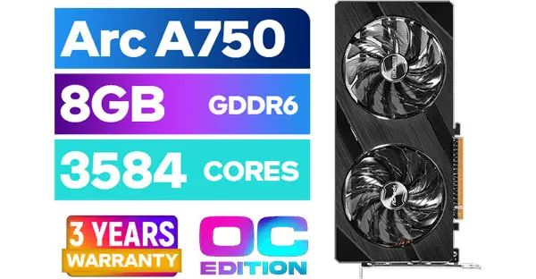 Buy ASRock Intel Arc A750 Challenger D 8GB OC Graphics Card - High ...