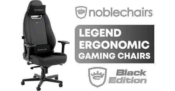 Noblechairs Legend Ergonomic Gaming Chair - Black | Ultimate Comfort ...