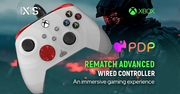 PDP REMATCH Advanced Wired Controller for Xbox - Radial White