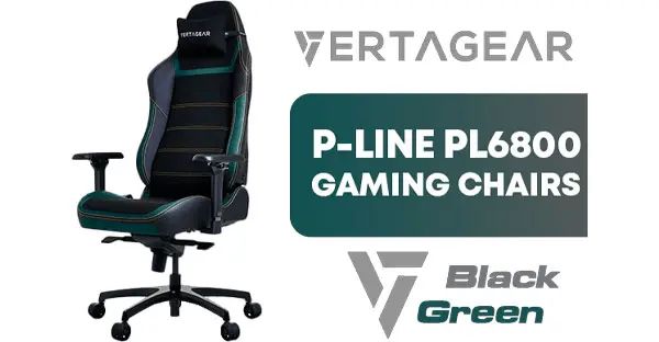 Vertagear PL6800 P-Line Black/Green Gaming Chair — 181KG Capacity | Evetech